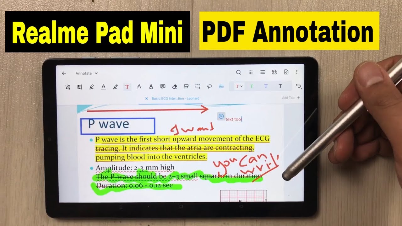 Realme Pad Mini - PDF Annotation and Limitations - YouTube