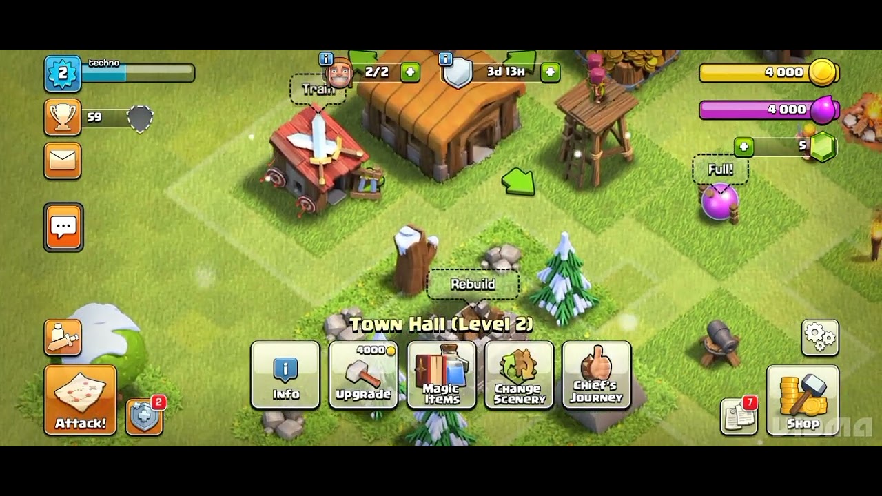 Clash Of Clans first gameplay |Rudra s Rule .. - YouTube