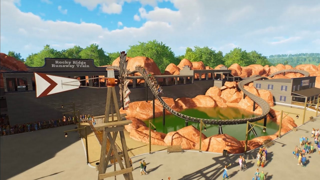 Rocky Ridge Runaway Train - Planet Coaster 2 - YouTube