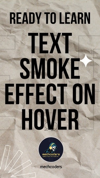 Best FREE Text Smoke Effect Tutorial for Beginners with HTML, CSS, and JS - YouTube