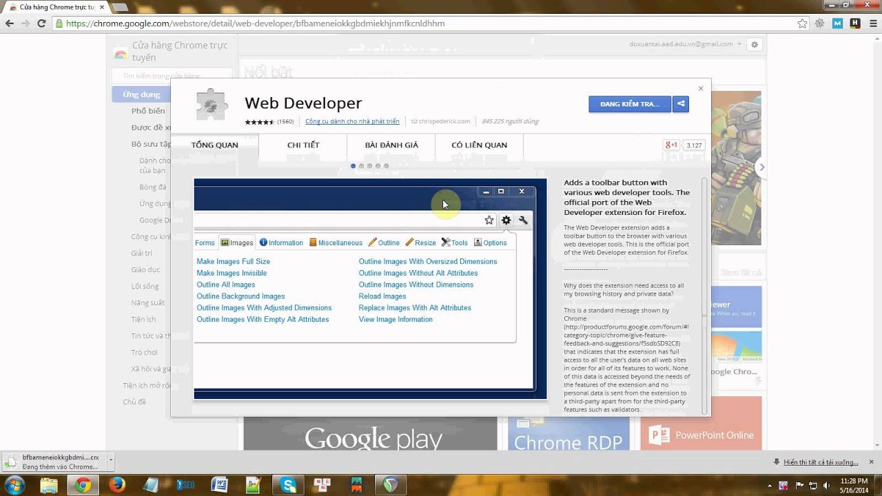 cách cài đặt add on web developer trên chrome khi làm SEO - YouTube