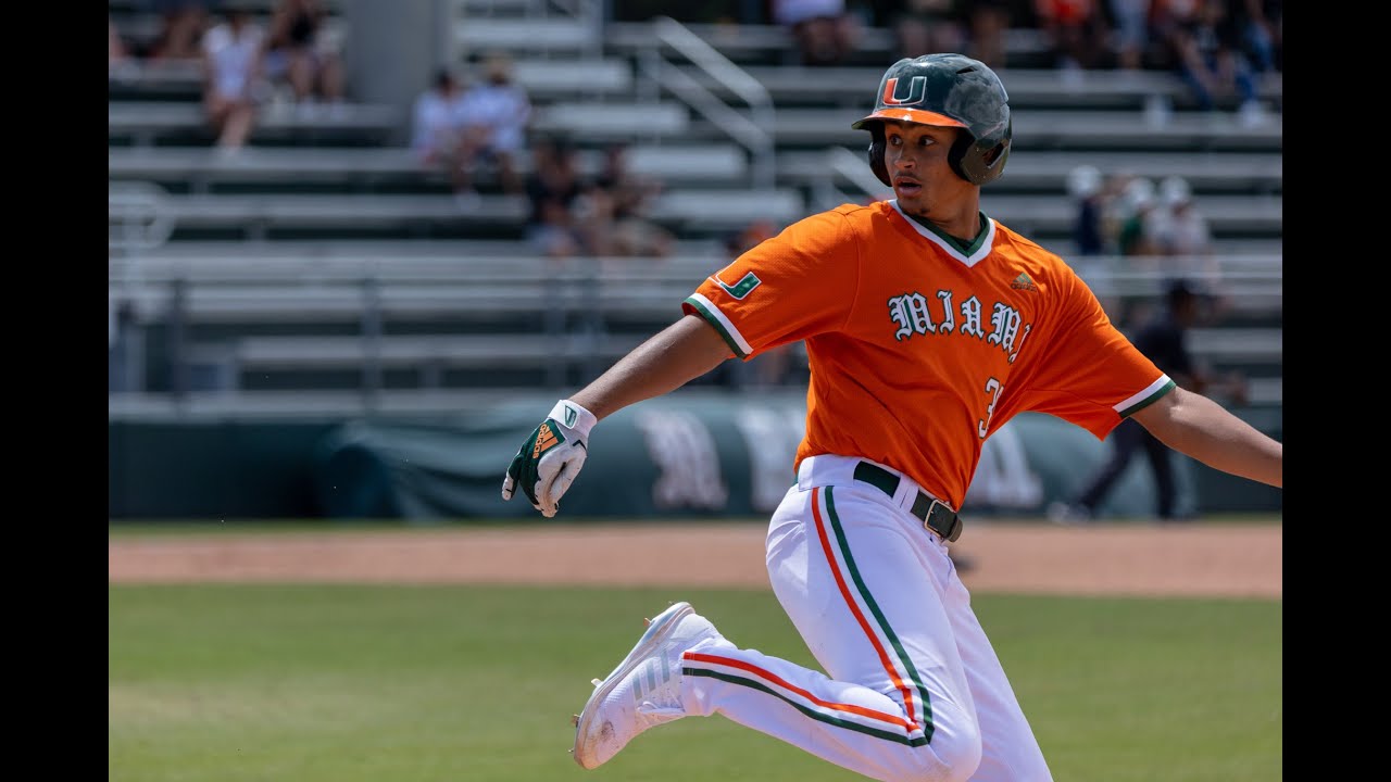 Jacoby Long -Outfield- Florida Gators vs Miami Hurricanes Baseball 3-2 ...