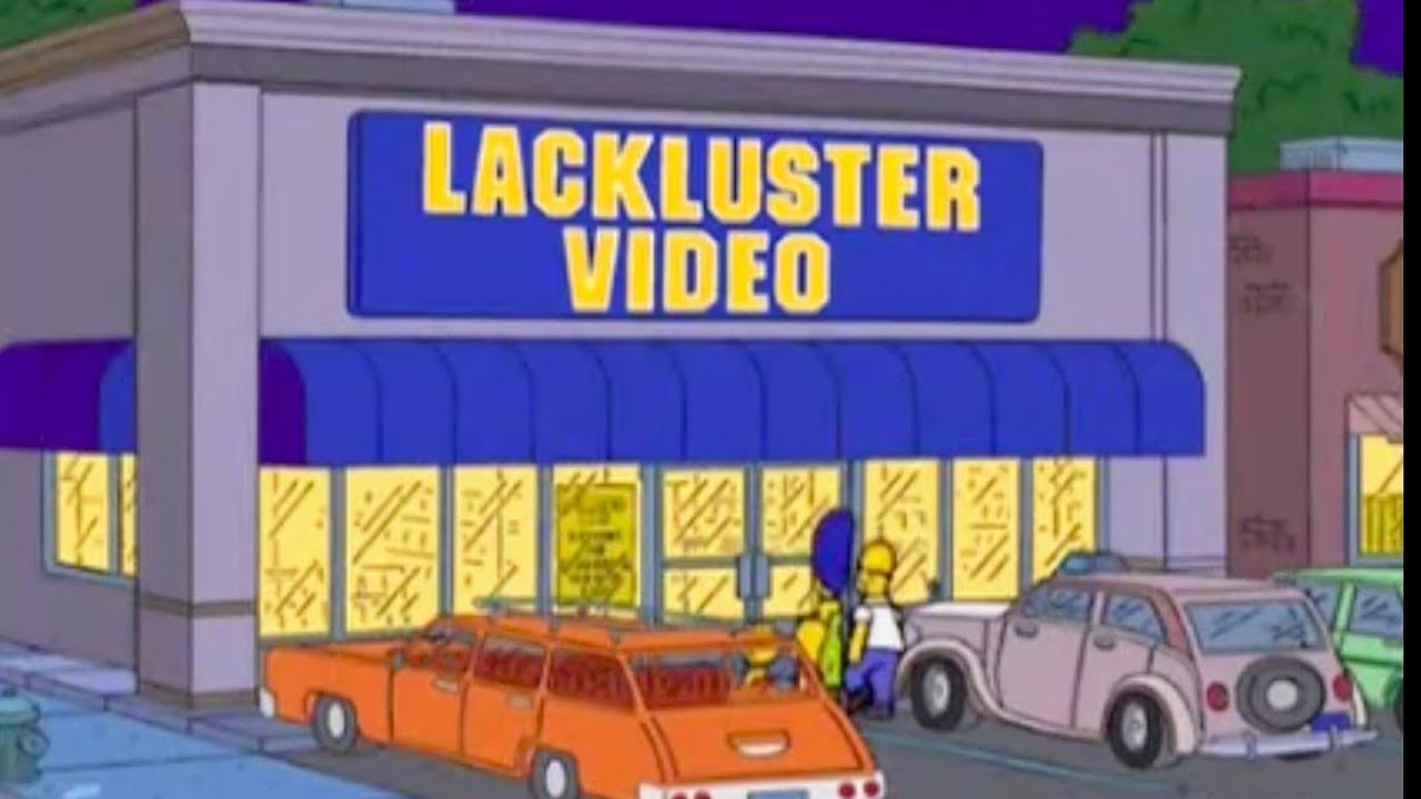 The Simpsons visit a Video Store and have the usual family movie night ...