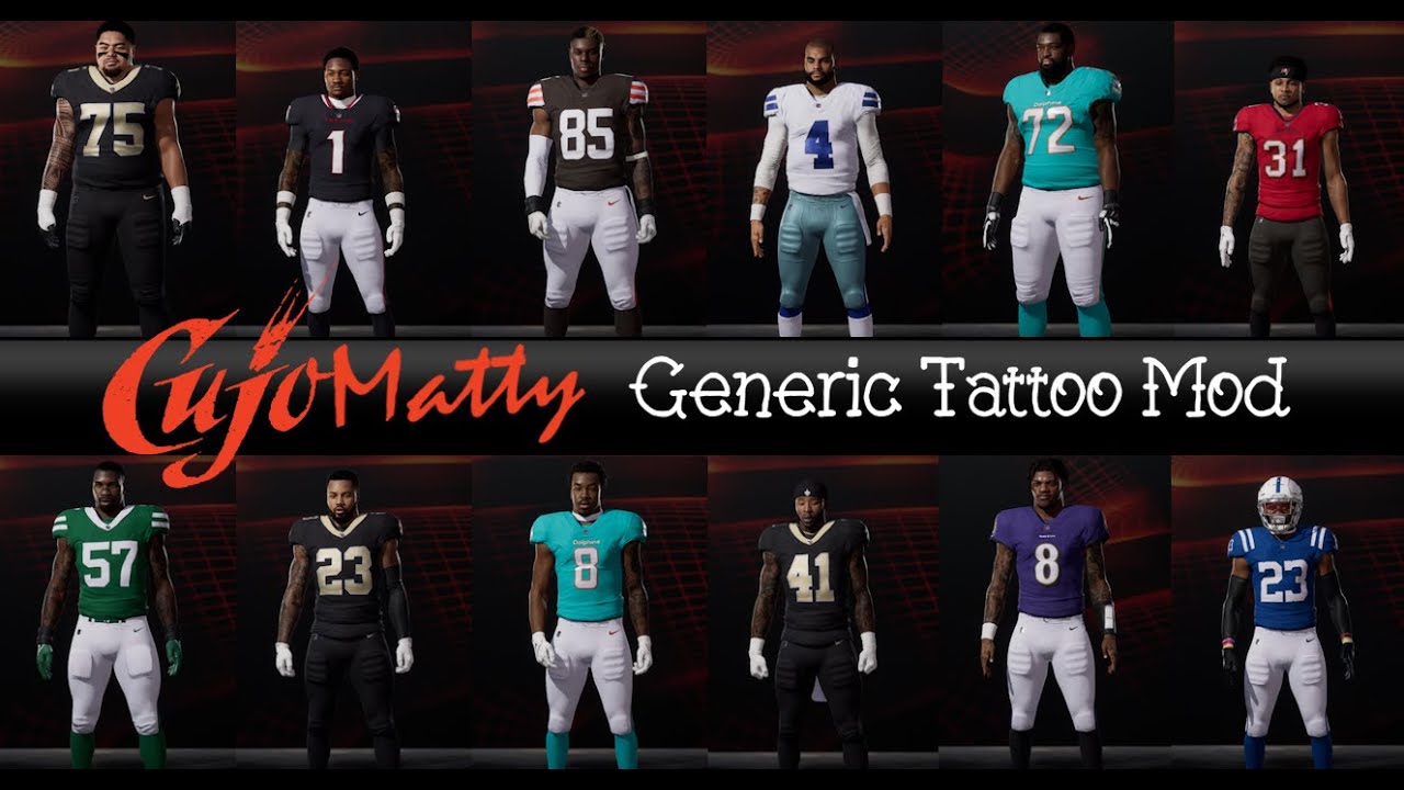 Madden Modding Madden 25 Tattoos, Network Presentations and more ...