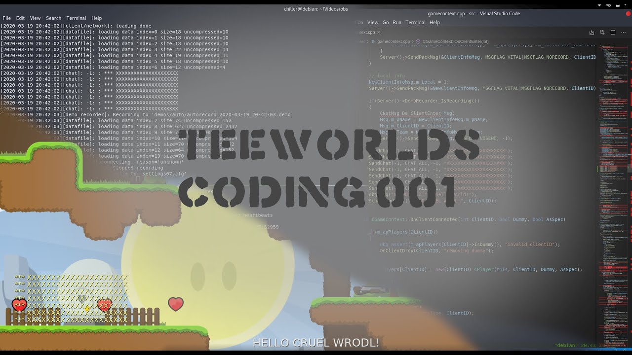 Teeworlds programming #001 - hello world server - YouTube