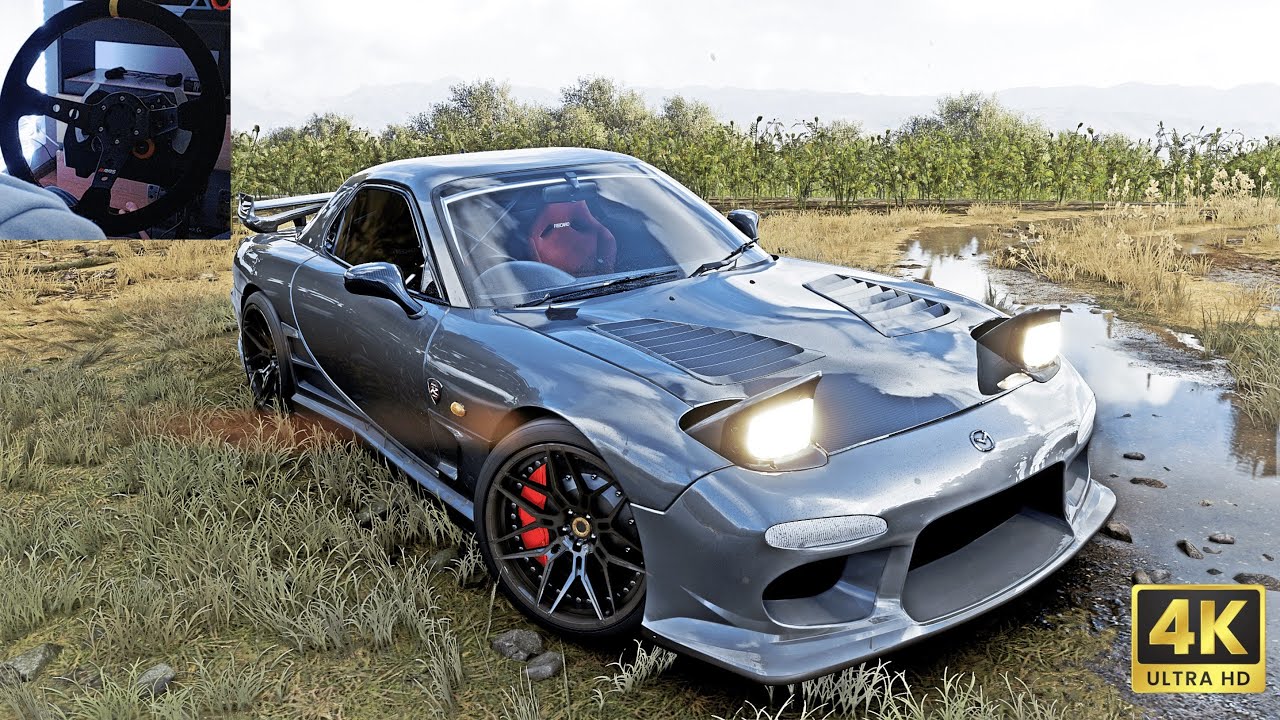 Mazda RX-7 | Forza Horizon 5 | Custom Logitech G29 Wheel Gameplay - YouTube