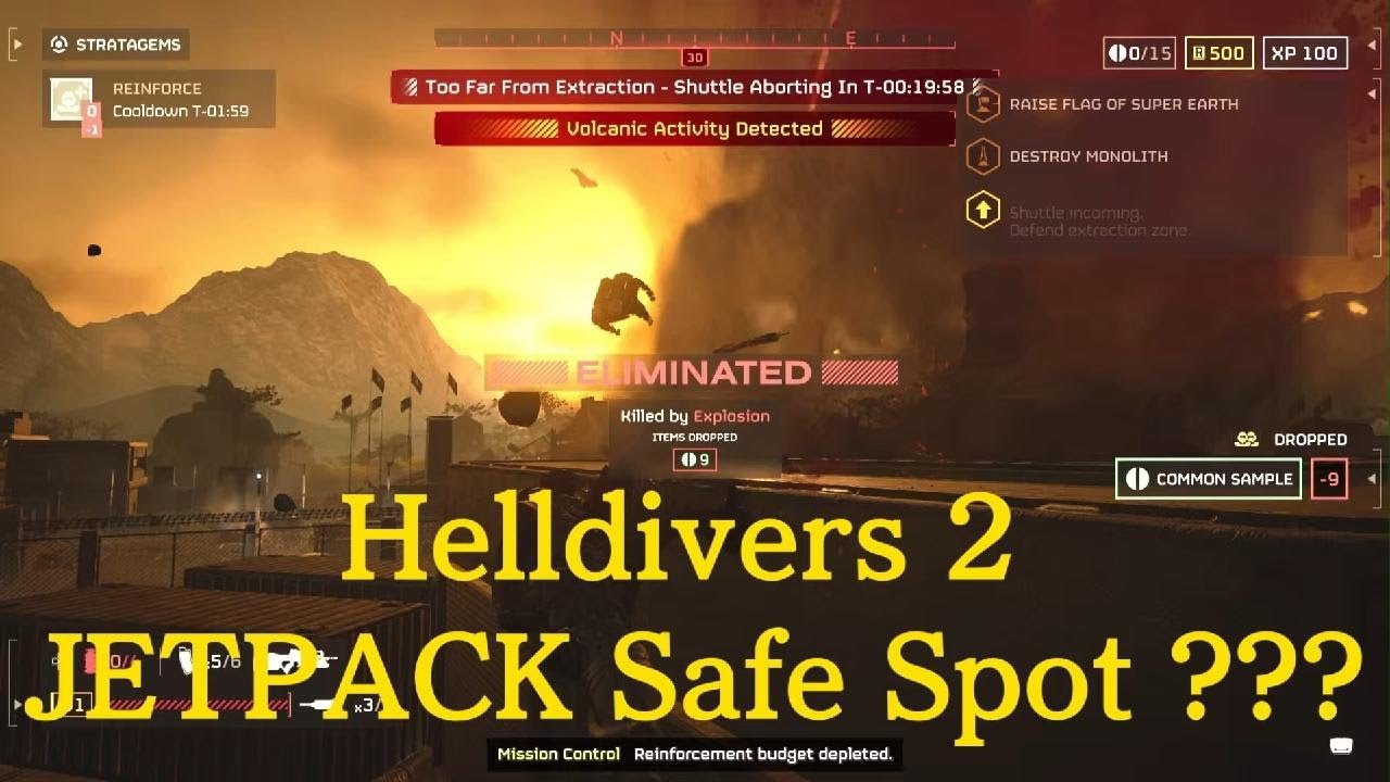 Can you use a JETPACK to reach a Safe Spot in HELLDIVERS 2??? - YouTube