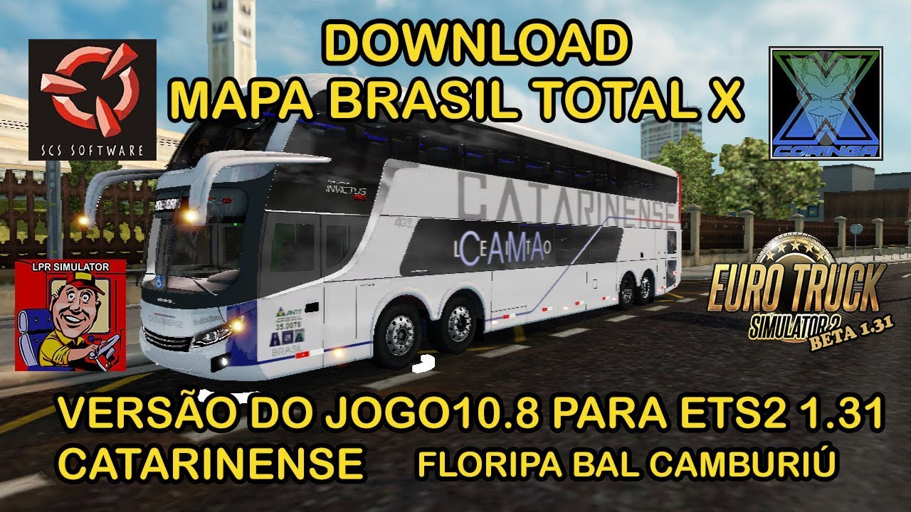 EURO TRUCK SIMULATOR 2 MAPA BRASIL TOTAL X 10 8 PARA ETS 1 31 - YouTube