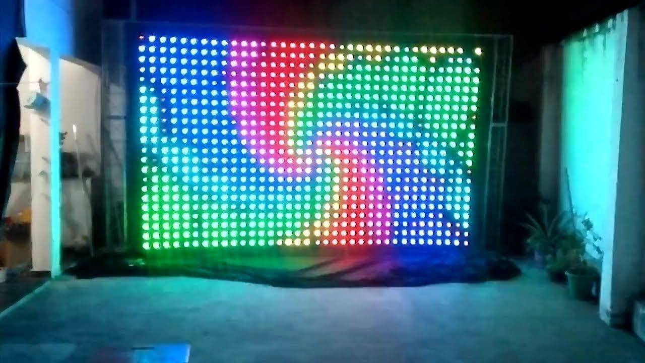 Cortina de Led Gráfica / Painel de Led Flexível P100 - YouTube