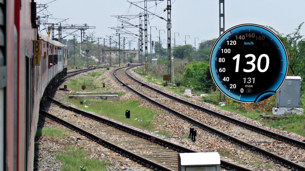 GUNTAKAL to RENIGUNTA 130 KMPH High Speed Train Journey : Onboard 20920 ...