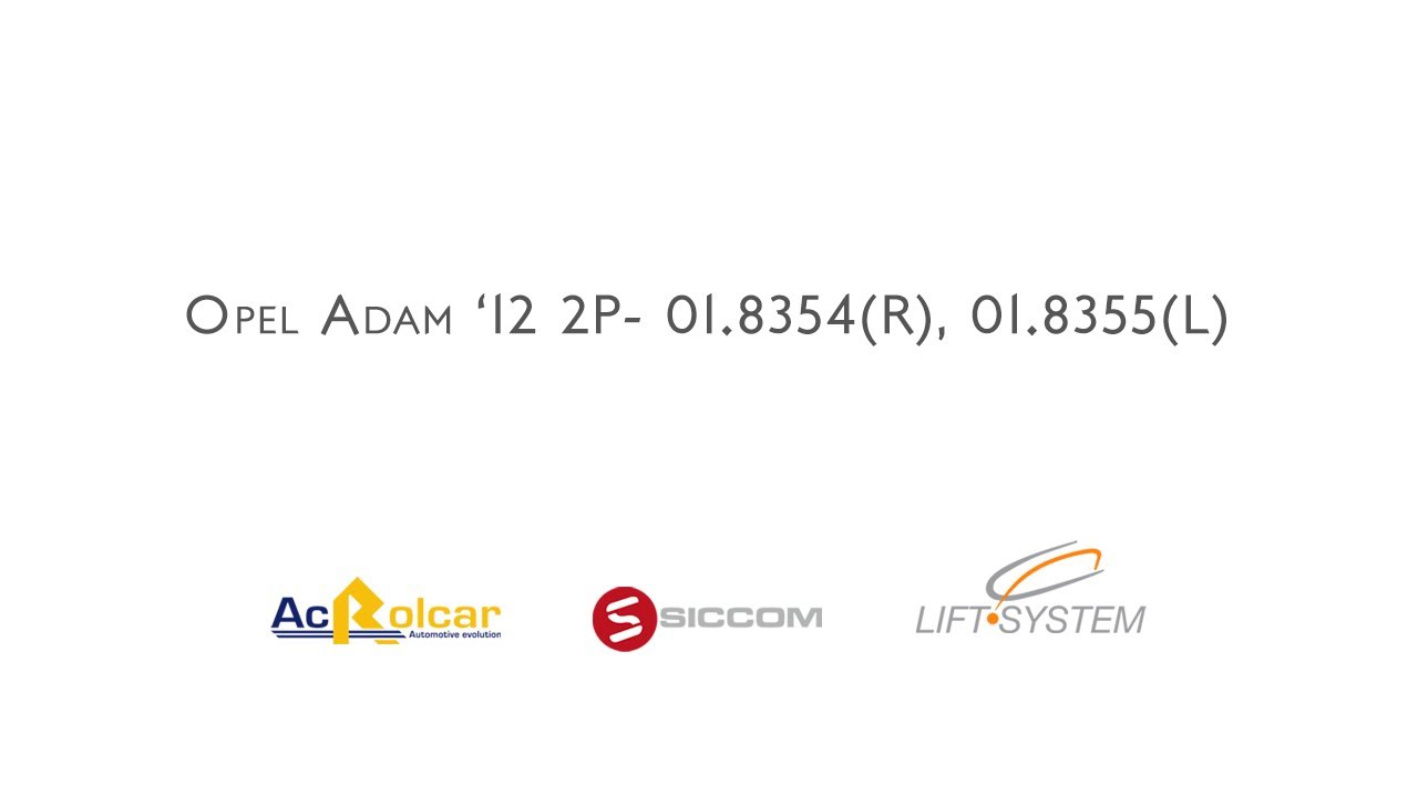 Video Tutorial Alzacristalli Opel Adam '12 2P - 01.8354/01.8355 - Ac ...