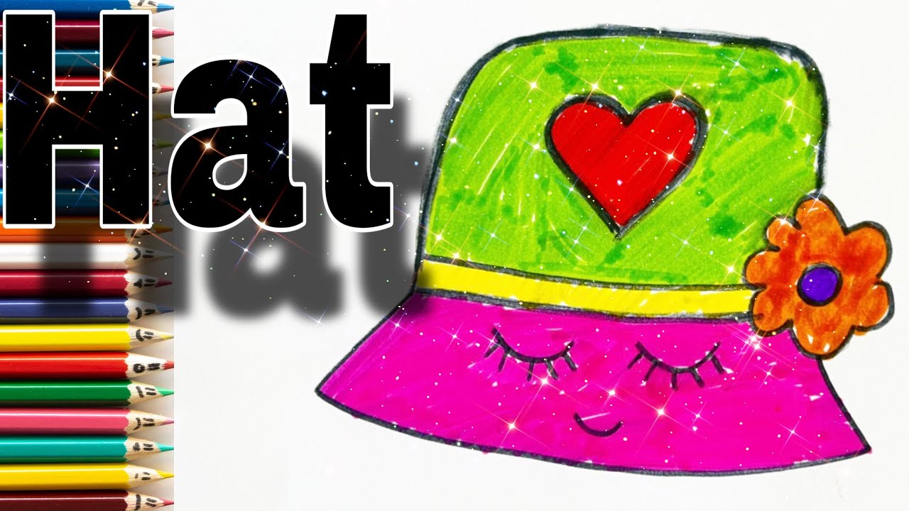 Hat Drawing || How To Draw Hat Drawing | Easy Hat Drawing For Kids and ...