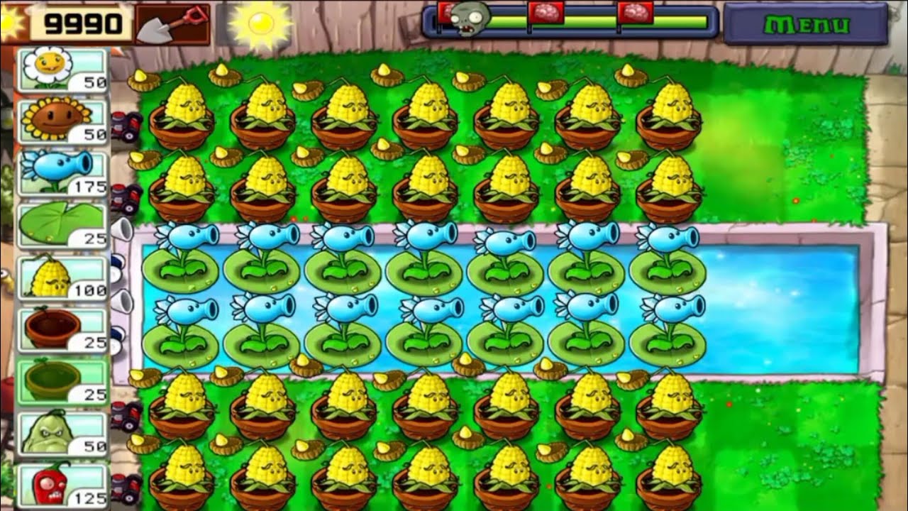 Pvz Duo Strategy - Kernelpult & Snow Pea vs Zombies Gameplay - Plants ...