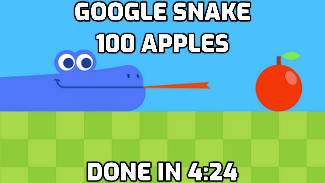 Google Snake 100 Apples 4:24 Speedrun [Former WR] - YouTube