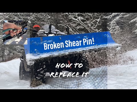 What to do if you break your shear pin while plowing? Replacing a shear ...