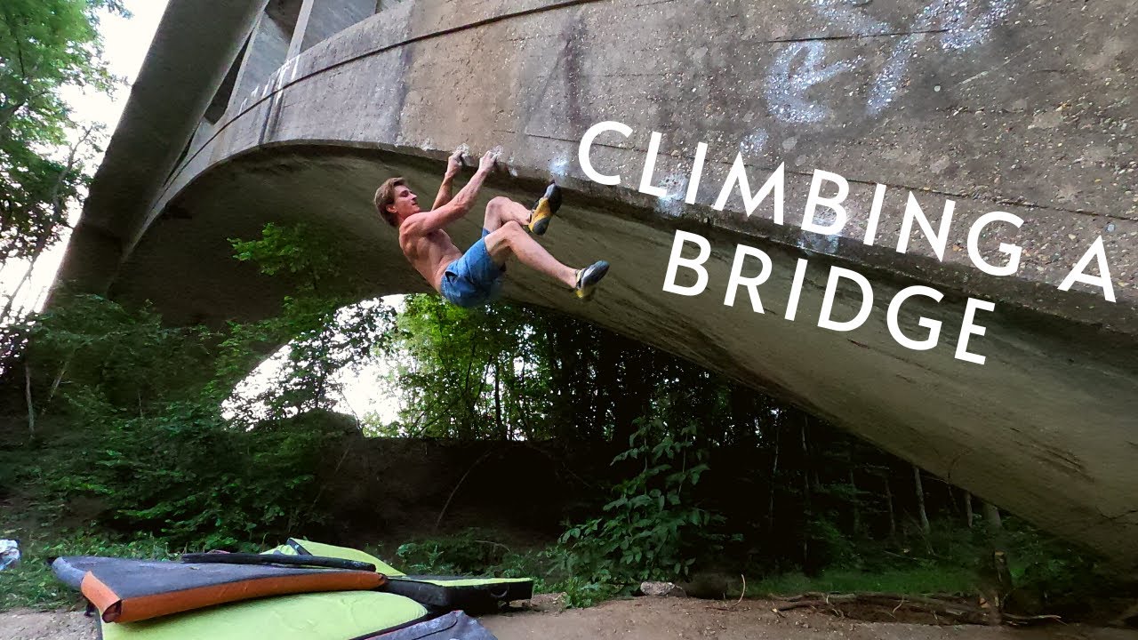Climbing a concrete bridge - YouTube
