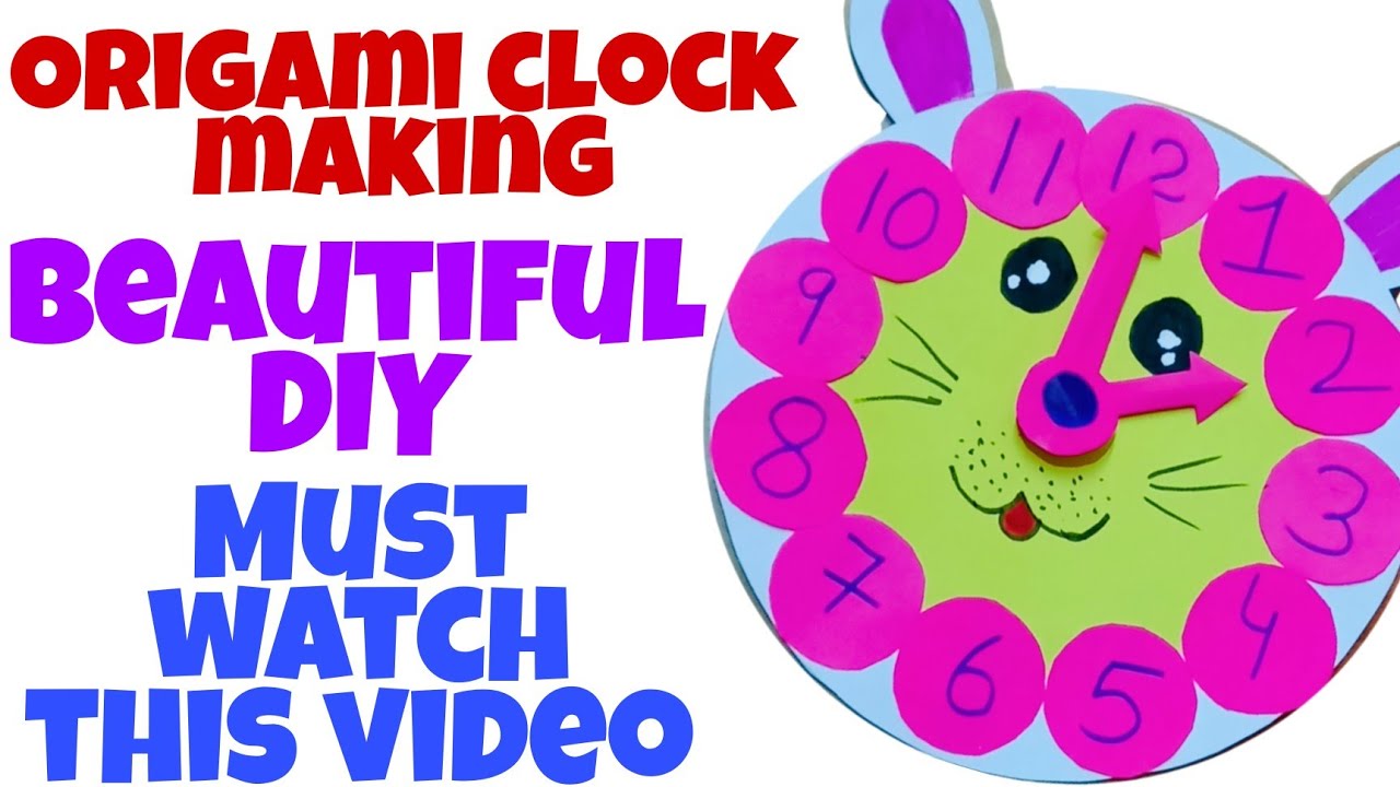 DIY origami clock making||easy and simple to make it||Paper art and ...