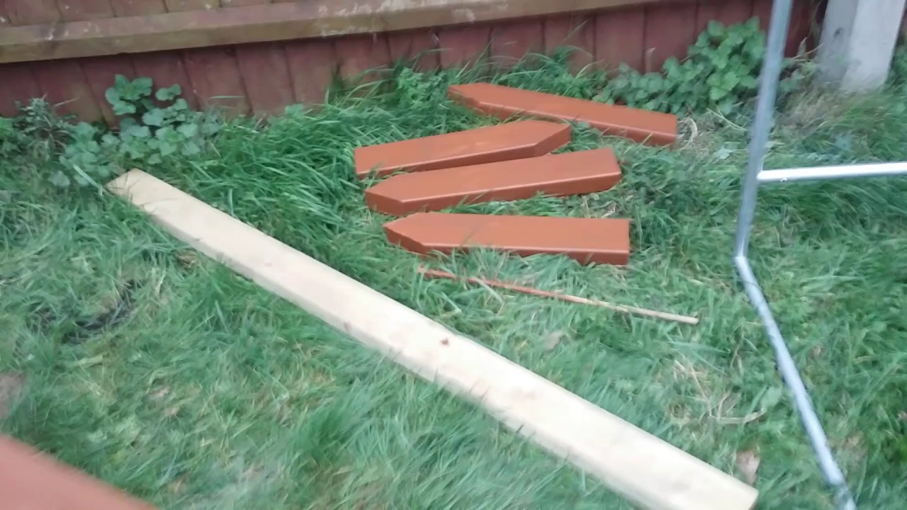 How to secure a garden or allotment polytunnel part 1. - YouTube