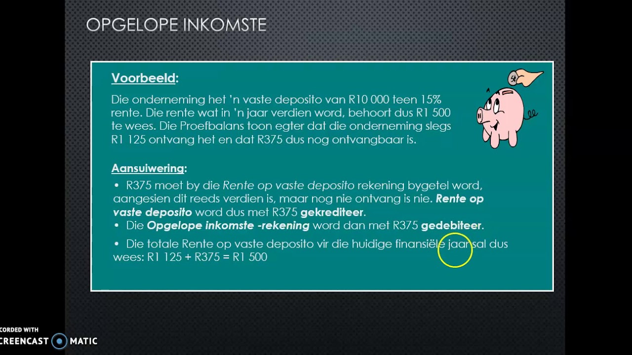 Rekeningkunde Graad 10: AARP Deel 2 - Vooruitontvange en Opgelope ...