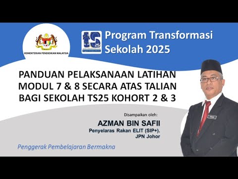 Panduan Pelaksanaan Latihan Modul 7 & 8 TS25 Kohort 2 & 3 - YouTube