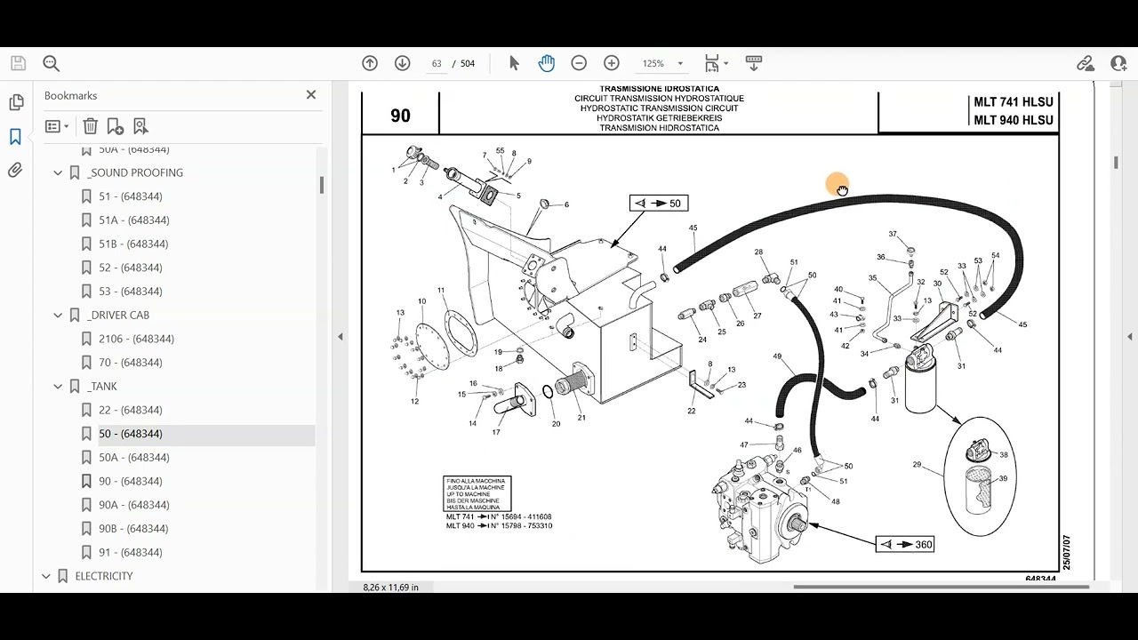 Manitou MLT 741 120 H LSU PARTS CATALOGUE - YouTube