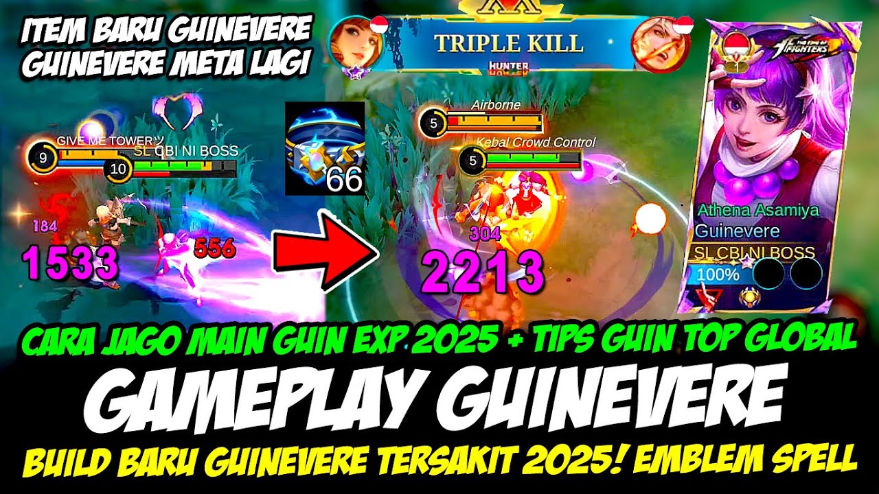 CARA JAGO MAIN GUINEVERE 2025 + TIPS GUIN EXP LANE BUILD GUINEVERE ...