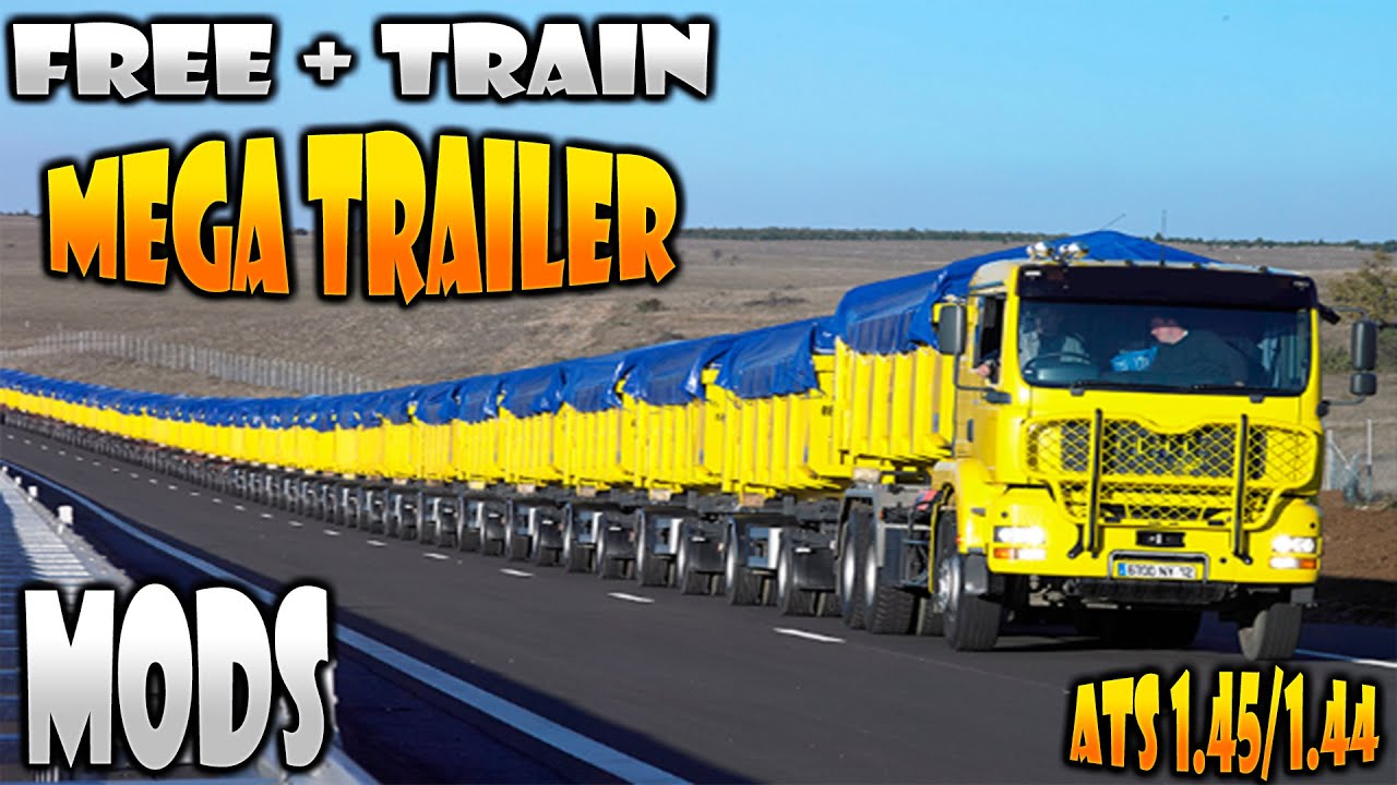 TOP 5 BEST FREE LONG Trailer Mods for ATS 1.45/1.44 | ATS Mods - YouTube