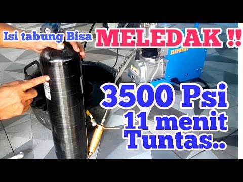 3500psi Isi tabung composite PCP dengan compresor tutorial - YouTube