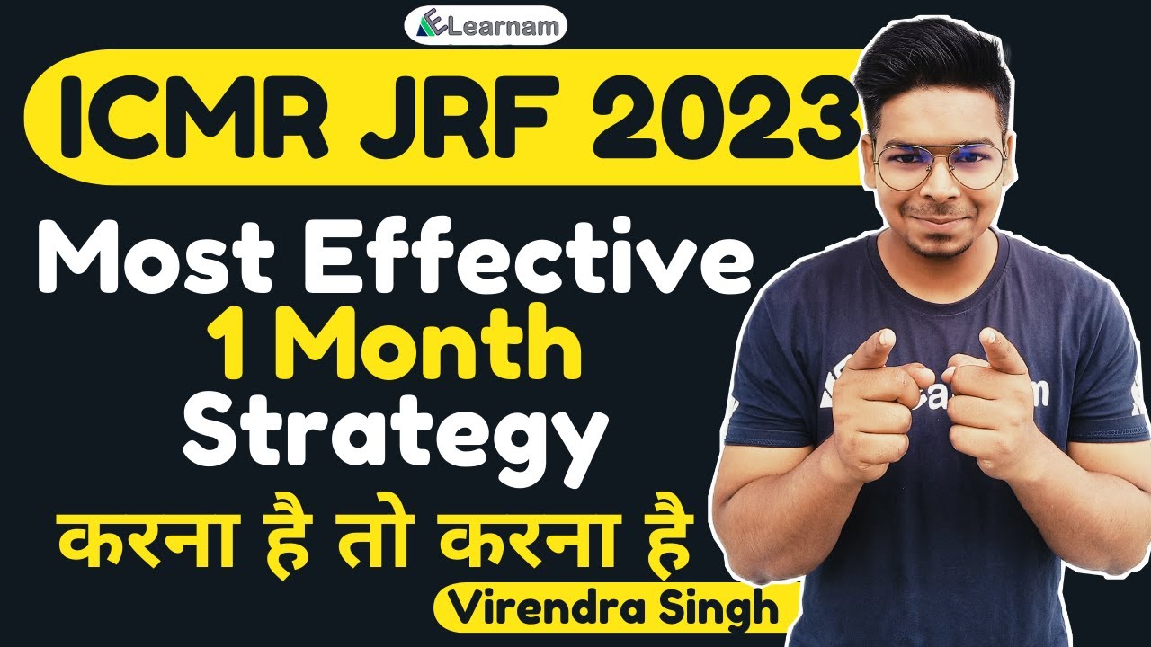 ICMR JRF 2023 | 1 Month Strategy | Examination Pattern | Syllabus ...