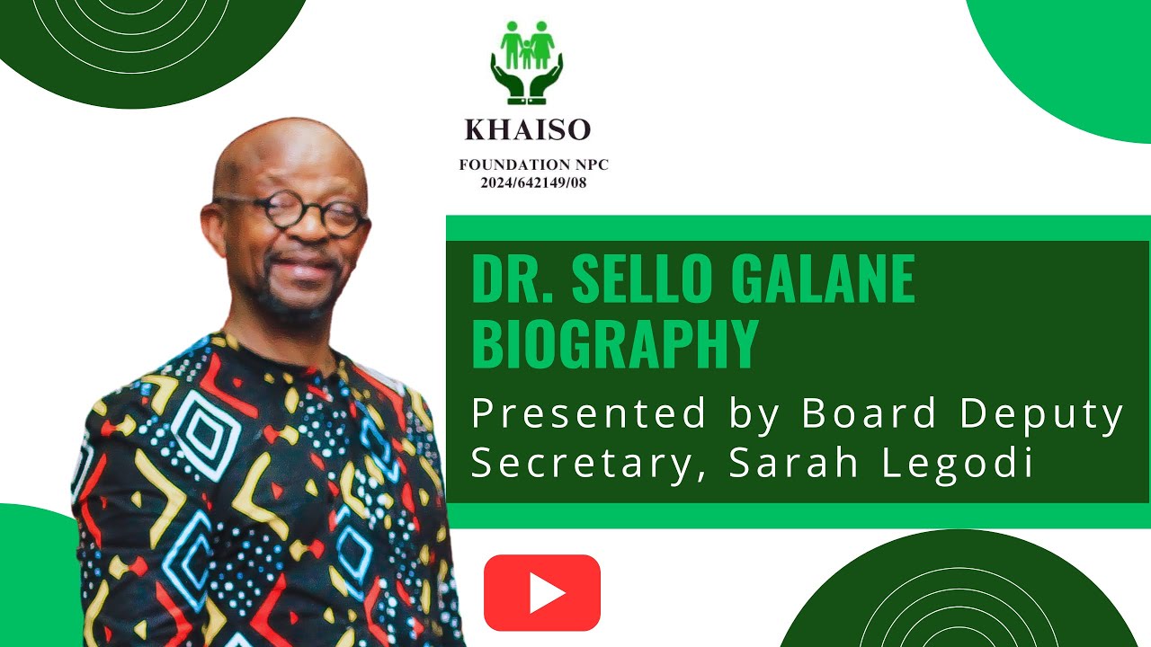 Dr. Sello Galane Biography presented by Board Deputy Secretary, Ms ...