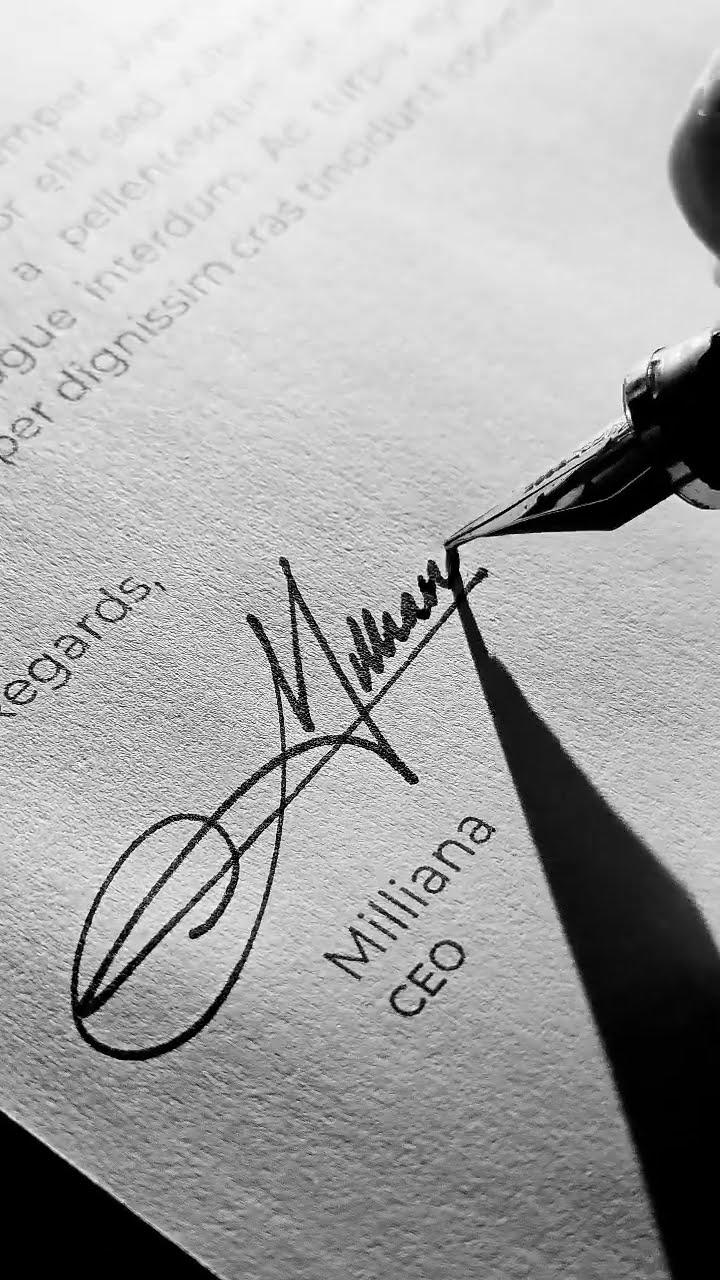 How To Design Your Own Amazing Signature | Name: Milliana - YouTube