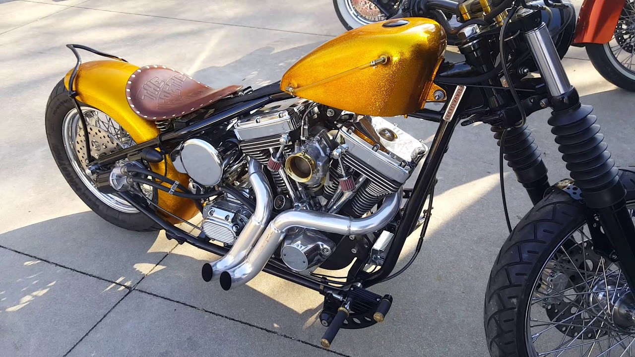 2013 Heretic Ultima 127" bobber Exotic chopper exhaust Fuelies Roland ...