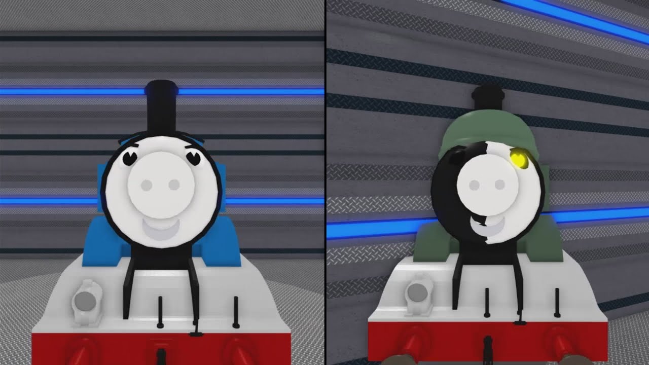 OLD THOMAS PIGGY VS NEW SOLDIER THOMAS JUMPSCARE! Roblox Piggy FANGAME ...