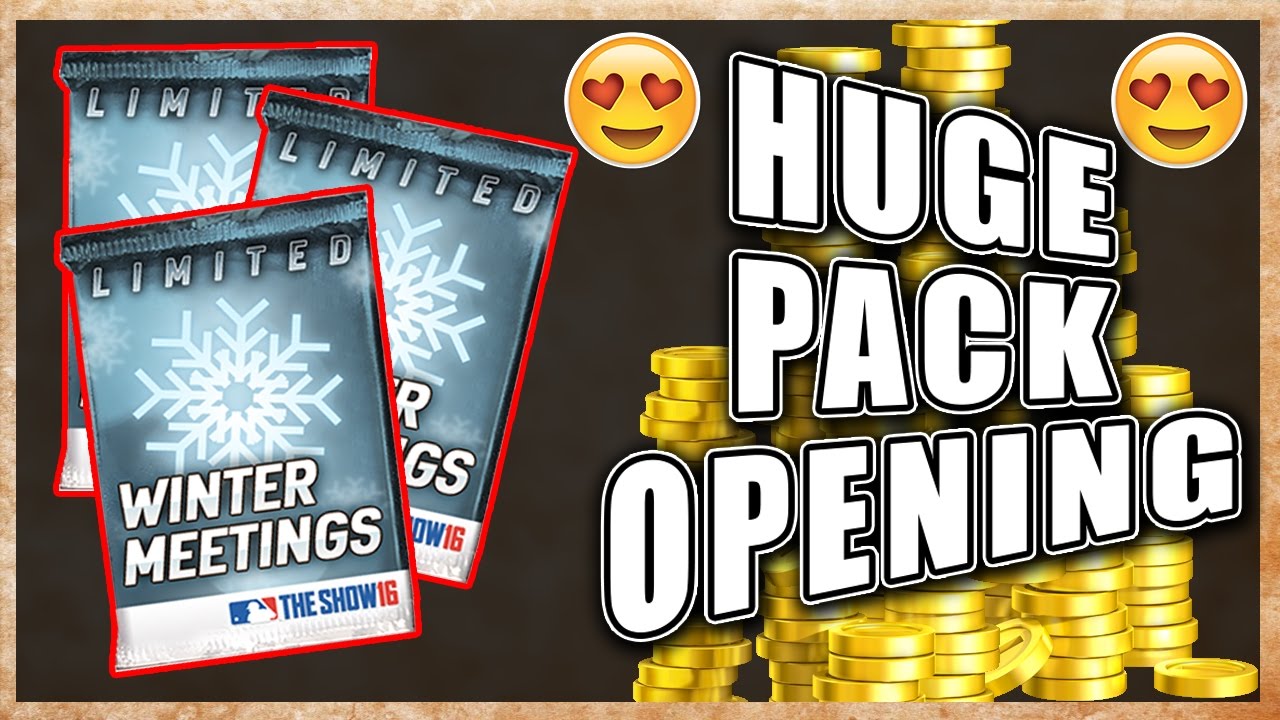 HUGE PACK OPENING! MLB The Show 16 | Pack Opening - YouTube