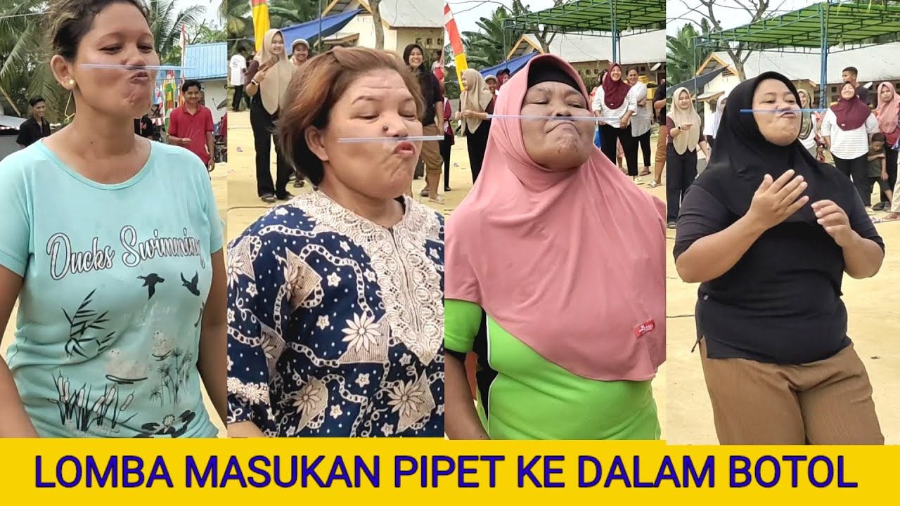 Lomba Masukan Pipet Ke Dalam Botol - YouTube