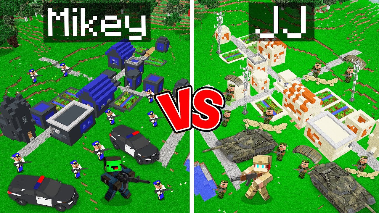 Mikey Military VS JJ FBI Base Battle in Minecraft – Maizen? - YouTube