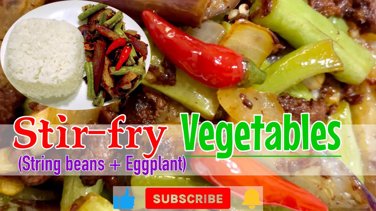 Stir-fry Vegetables (String Beans + Eggplant) | Mrs Cheng - YouTube