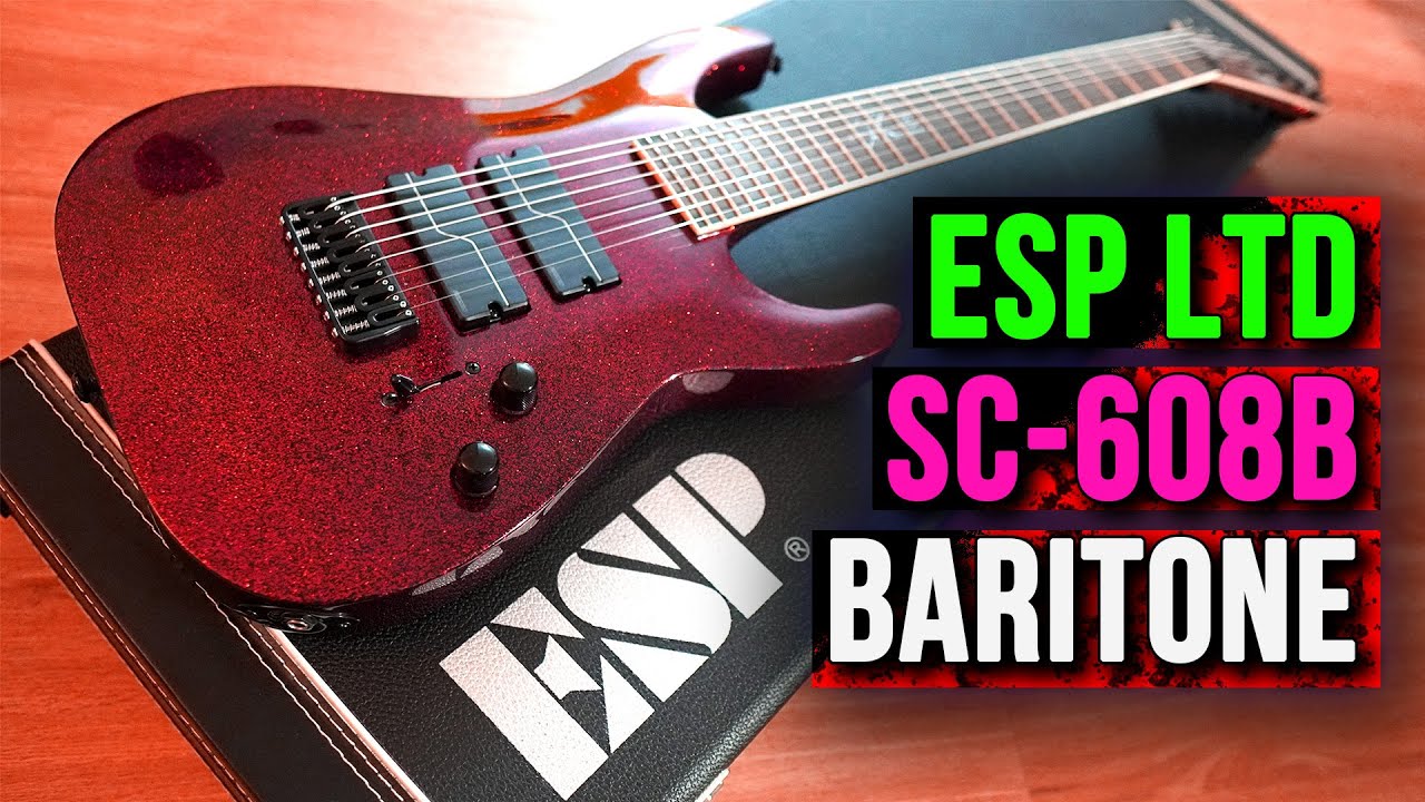 Обзор ESP LTD SC-608B 8-Струнный Баритон - YouTube