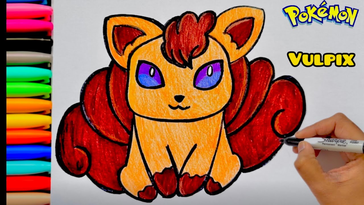 How to Draw POKEMON VULPIX | step by step drawing - YouTube