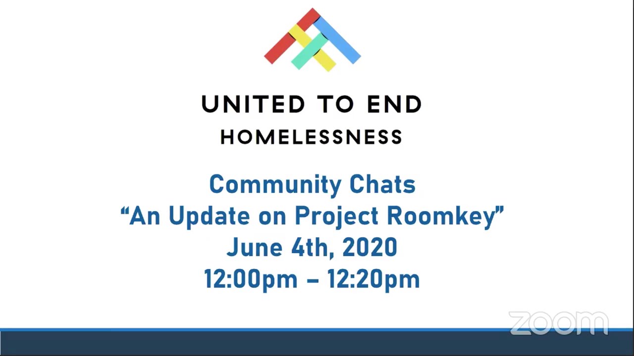 An Update on Project Roomkey | Community Chat Series - YouTube