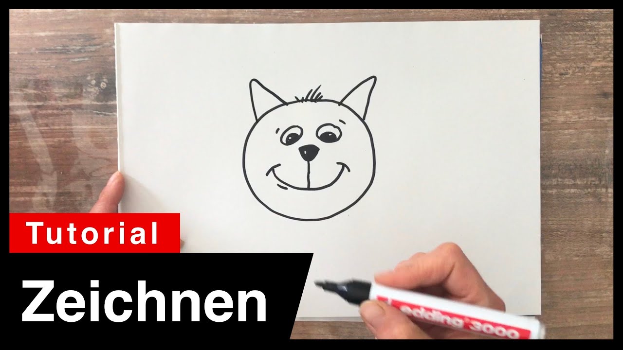 kinderleichte Anleitung 🥰 🐈 KATZE MALEN #1 😺 🏻 - Schritt für Schritt ...