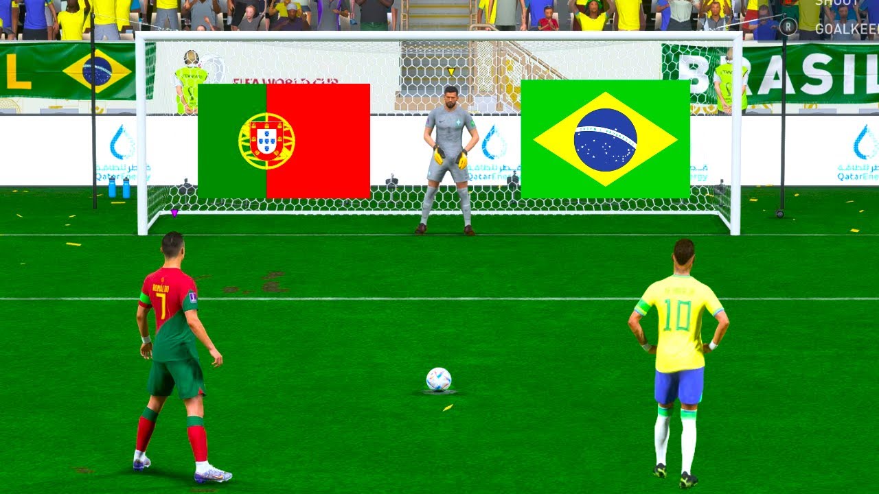 FIFA 23 ! PORTUGAL VS BRAZIL ! RONALDO VS NEYMAR I PENALTY SHOOTOUT ...