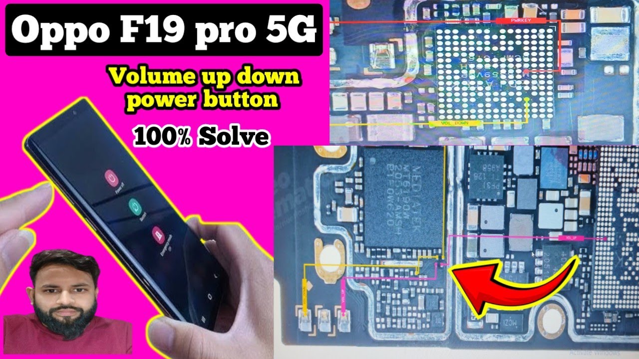 Oppo F19 pro Power and volume problem solution / schematic borneo on of ...