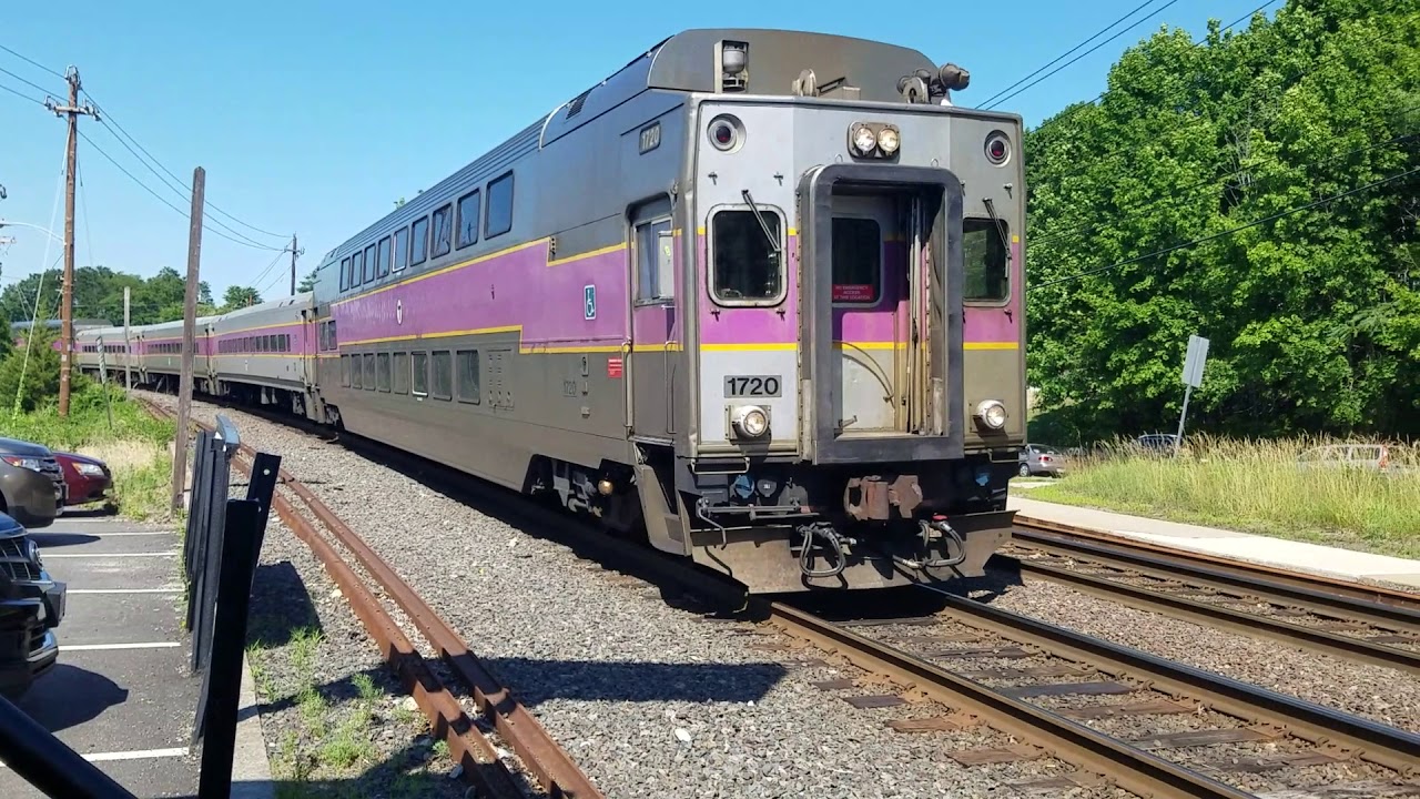 MBTA inbound train arrives at Bradford station - YouTube
