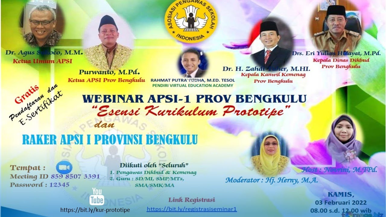 Webinar Apsi 1 Provinsi Bengkulu - Esensi Kurikulum Prototipe - Raker ...