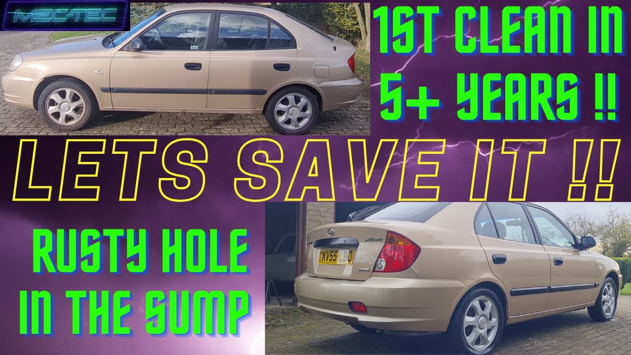 DISASTER DETAIL and RUSTY SUMP Hyundai Accent 1.3GSI - YouTube