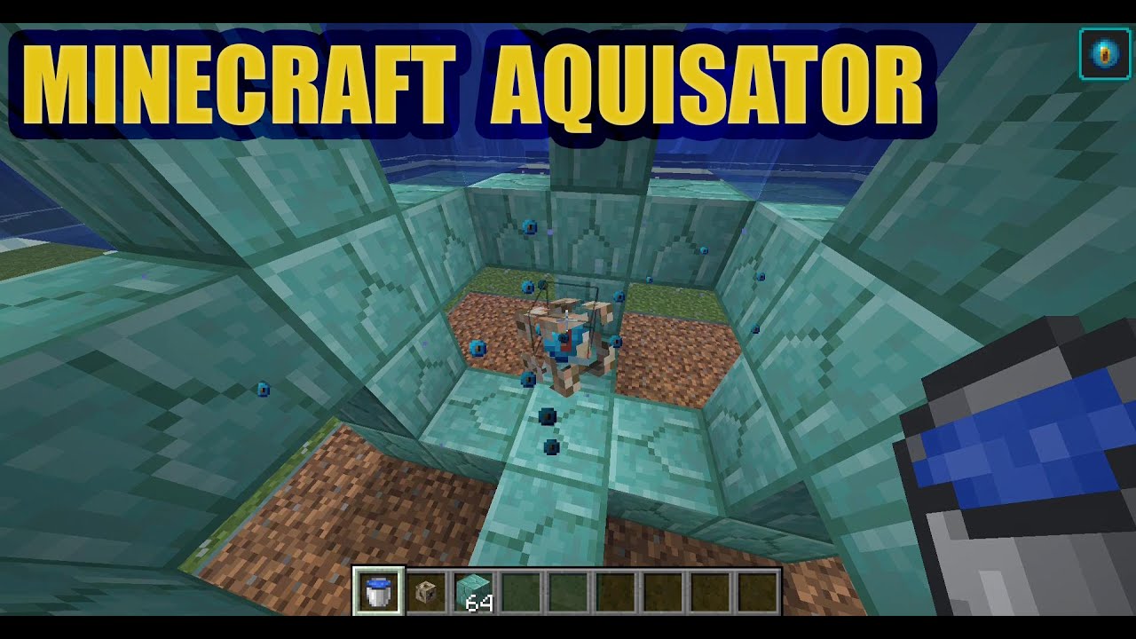 Minecraft Aquisator bauen & Statuseffekt Meereskraft - YouTube