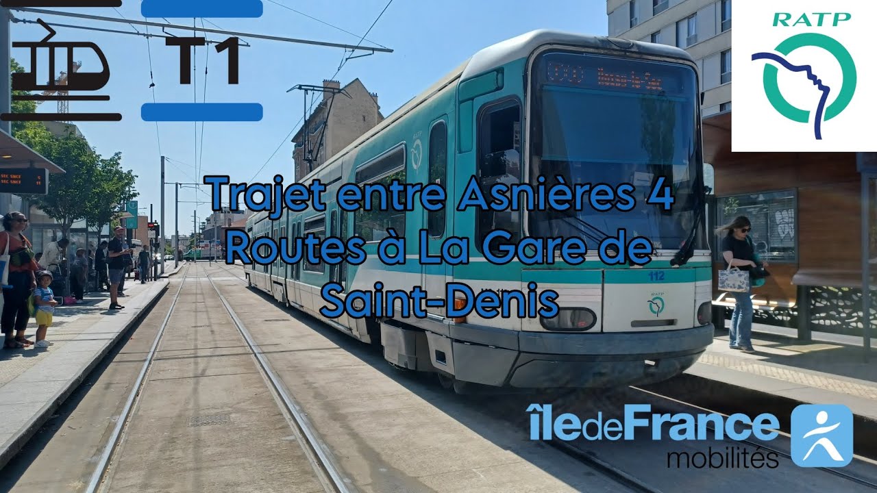 [RATP]Tramway T1 Alstom TFS N°116 Trajet entre Asnières 4 Routes à La ...