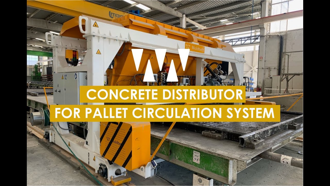 CONCRETE DISTRIBUTOR FOR PALLET CIRCULATION SYSTEM - YouTube