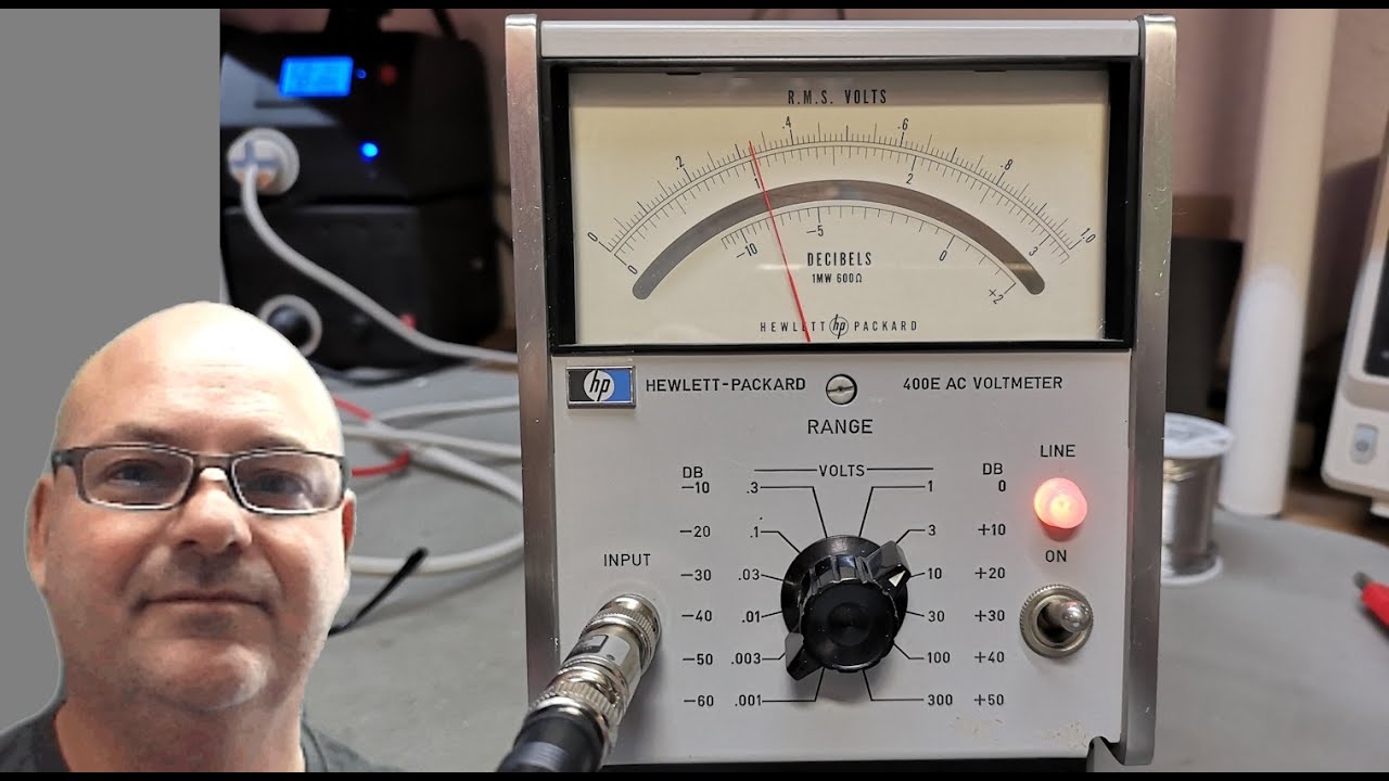 HP 400E AC rms Voltmeter 1969 test teardown - YouTube